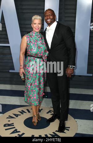 Terry Crews and Rebecca Crews attending the Vanity Fair Oscar Party ...