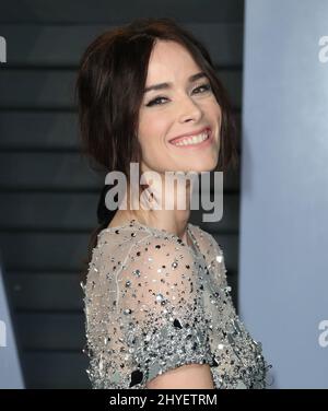 Abigail Spencer arrives at the Vanity Fair Oscar Party on Sunday, Feb ...