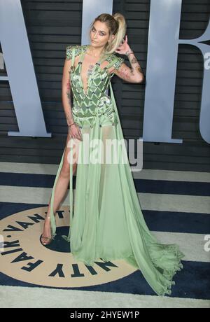 Paris Jackson arrives at the Vanity Fair Oscar Party on Sunday, Feb. 9 ...