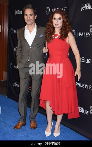Eric McCormack and Debra Messing attending Debra Messing Hollywood Walk ...