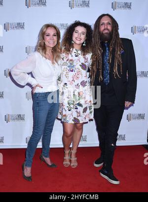 Brian Welch and Jennea Welch of the band Korn attend the screening of ...