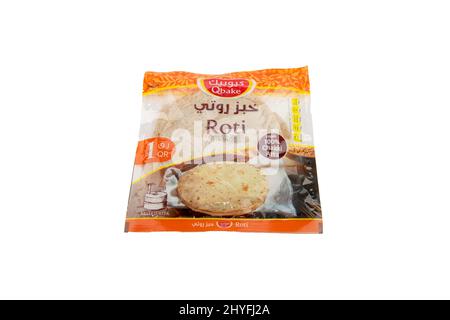 Qbake Roti pack on isolated background Chapati Stock Photo - Alamy