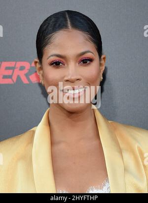 Lex Scott Davis arrives at the premiere of "Suits LA" on Thursday, Feb ...