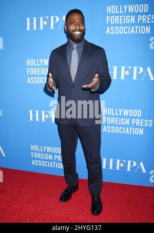John David Washington attending the Hollywood Foreign Press Association ...
