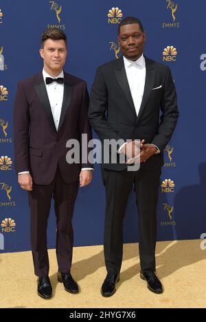 Colin Jost and Michael Che at the 70th Primetime Emmy Awards held at ...