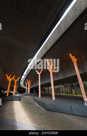 Aspire by Warren Langley, glowing golden trees appear to grow and ...