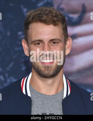 Nick Veil arriving for the "Venom" premiere held at Regency Village ...