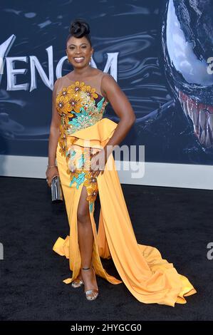 Sope Aluko arriving for the "Venom" premiere held at Regency Village ...