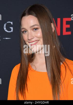 Victoria Pedretti attending the season one premiere of Netflix's The ...