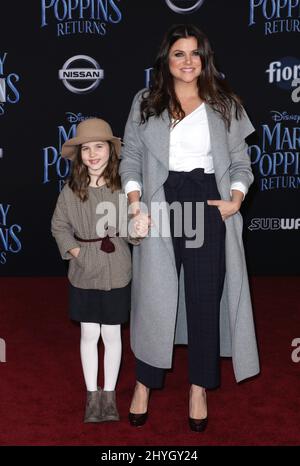 Tiffani Thiessen and Harper Renn Smith attending "Sofia The First: Once ...