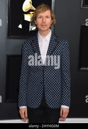 Beck arrives at the 61st Annual Grammy Awards red carpet at the Staples ...