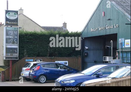 Whittlesey, UK. 14th Mar, 2022. The Briggate Service Garage in ...