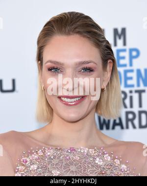 Victoria Jancke arrives at the Film Independent Spirit Awards in a tent ...