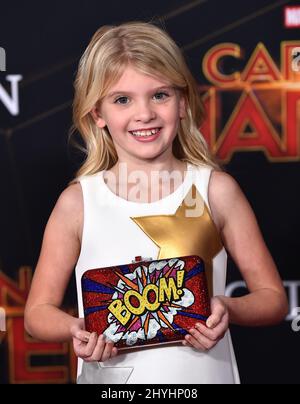 London Fuller attends the world premiere of 'Captain Marvel' at El ...