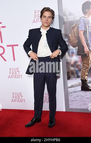 Dylan Sprouse attending the premiere of Five Feet Apart in Los Angeles ...