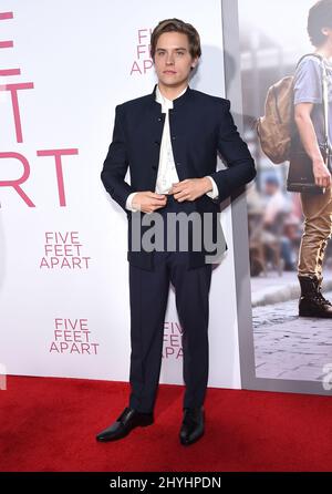 Dylan Sprouse attending the premiere of Five Feet Apart in Los Angeles ...