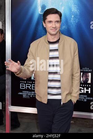 Topher Grace attending the Breakthrough Los Angeles Premiere held at ...