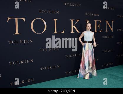 Lily Collins attending the Tolkien Los Angeles Premiere held at the ...