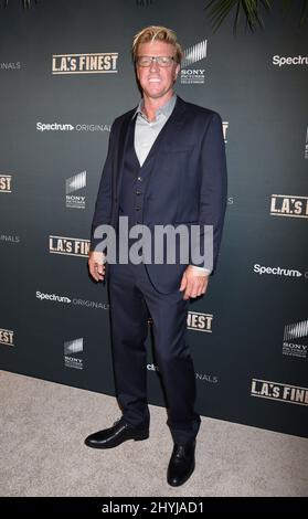 Jake Busey arrives at the world premiere of "The Spy Who Dumped Me" on ...