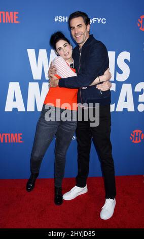Sarah Silverman and Sacha Baron Cohen at Showtime's "Who Is America ...