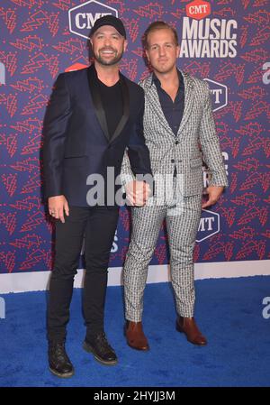 Cody Alan and Trea Smith arriving at the 2023 CMT Music Awards held at ...