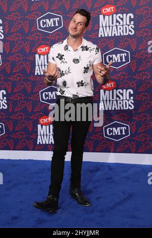 Russell Dickerson at the 2019 CMT Music Awards hosted by Little Big ...