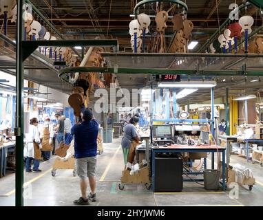 Tour of the Gibson USA Factory on July 17, 2019 in Nashville Stock ...