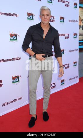 Hunter Clowdus at the red carpet screening of "Bennett's War" held at ...