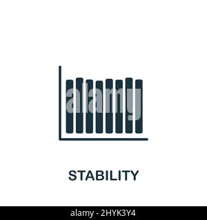 Stability icon. Monochrome simple icon for templates, web design and ...