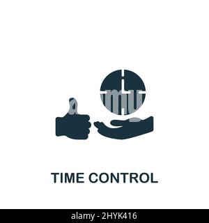 Time Control icon. Monochrome simple Time Management icon for templates ...