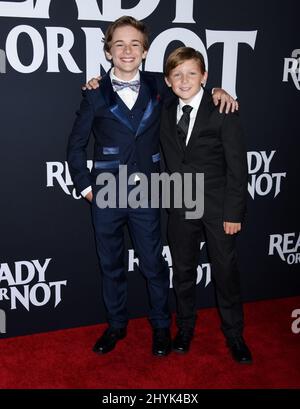 Ethan Tavares and Liam Macdonald at the 'Ready or Not' film premiere ...