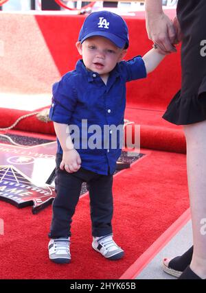 Ennis Howard Plemons at his Mom Kirsten Dunst Star On The Hollywood ...