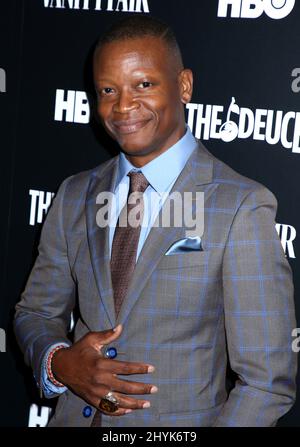 Lawrence Gilliard Jr. attending 'The Deuce' premiere held at the SVA ...