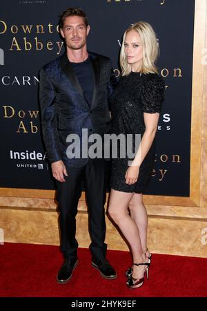 Max Brown and Annabelle Horsey attending the world premiere of Downton ...
