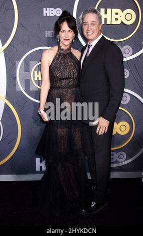 Annabeth Gish and Wade Allen attending the 2019 HBO Emmy Party held at ...