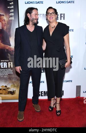 Keanu Reeves and Karina Miller arriving to the 'Semper Fi' Los Angeles ...