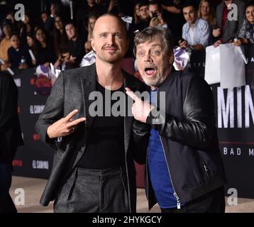(L-R) Aaron Paul and Mark Hamill at Netflix's EL CAMINO: A BREAKING BAD ...