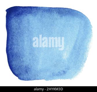 Abstract blue watercolor shape as a background isolated on white ...