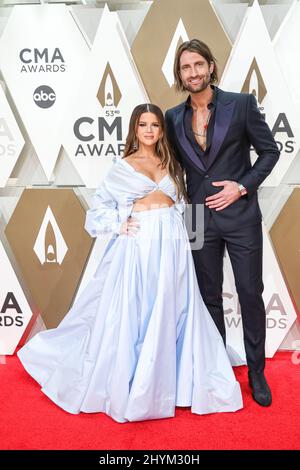 Marren Morris and Ryan Hurd at the 53rd Annual Country Music ...