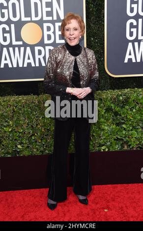 Carol Burnett arrives at the 77th Golden Globe Awards held at The Beverly Hilton Hotel on ...
