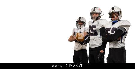 Portrait three men portrait of three flyer men on the ore Stock Photo ...