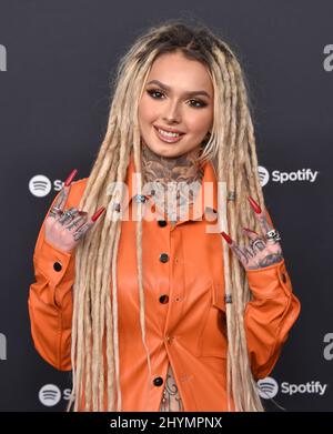 Zhavia Ward at the Spotify Best New Artist 2020 Party, Arrivals, The ...
