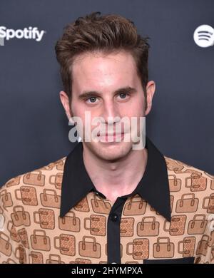 Ben Platt at the Spotify Best New Artist 2020 Party, Arrivals, The Lot ...