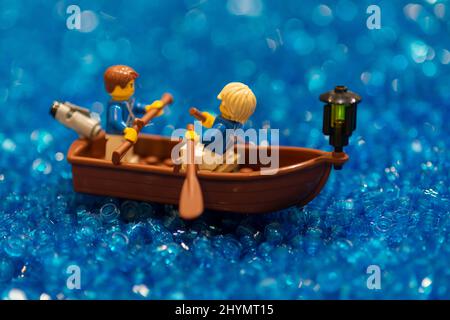 Lego Minifigures Adult on Boat Stock Photo - Alamy