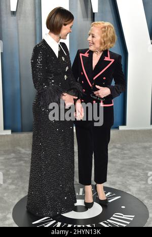 Sarah Paulson arrives at the Vanity Fair Oscar Party on Sunday, Feb. 9 ...