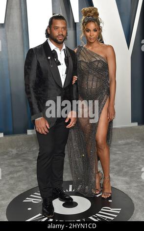 Russell Wilson arrives at the Vanity Fair Oscar Party on Sunday, Feb. 9 ...