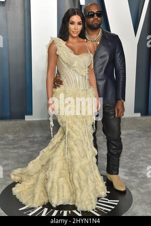 Kim Kardashian West arrives at the Vanity Fair Oscar Party on Sunday ...