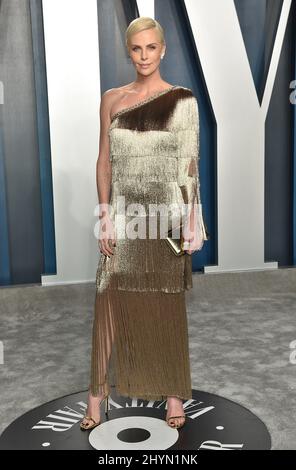 Charlize Theron arrives at the Vanity Fair Oscar Party on Sunday, Feb ...