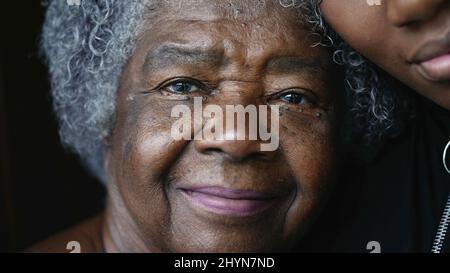 Generational women portrait faces a grandmother and granddaughter ...