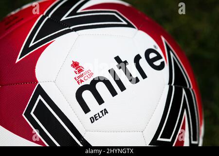 Official Emirates FA Cup Mitre football Stock Photo - Alamy
